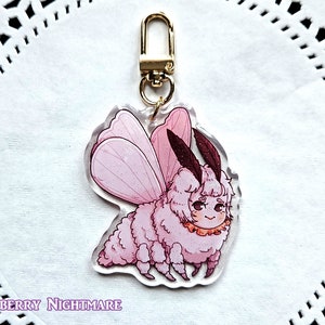 Moth Girl Glitter Keychain - Etsy