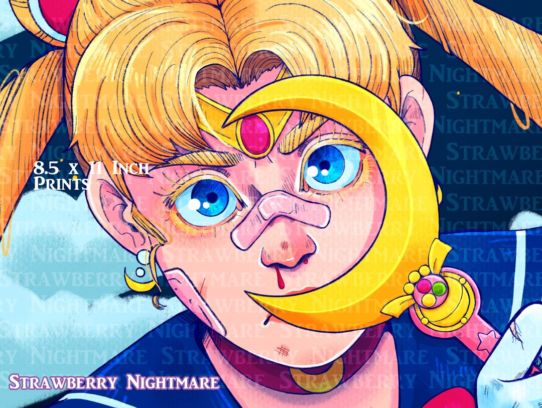 Battle Damage Sailor Moon Print - Etsy