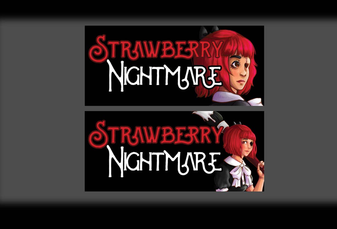 Strawberry Nightmare Logo Stickers - Etsy