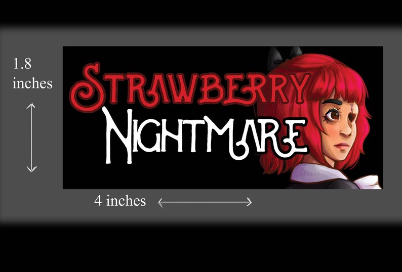Strawberry Nightmare Logo Stickers - Etsy