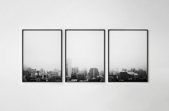 Set of 3 City Print City Printable Set of 3 Landscape Art | Etsy
