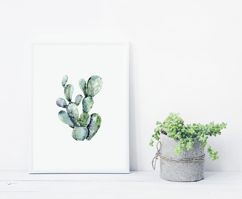 Cactus Print Watercolor Cactus Print Cactus Poster - Etsy