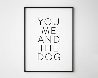 Funny Typography Art Dog Art Print Dog Printable Wall - Etsy