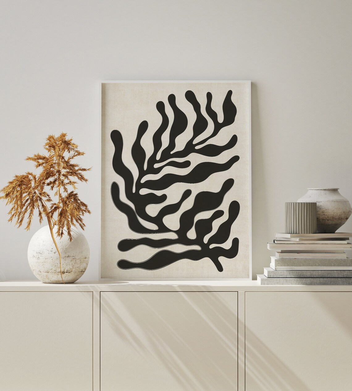 Black Abstract Print Abstract Print Black and Beige Poster - Etsy