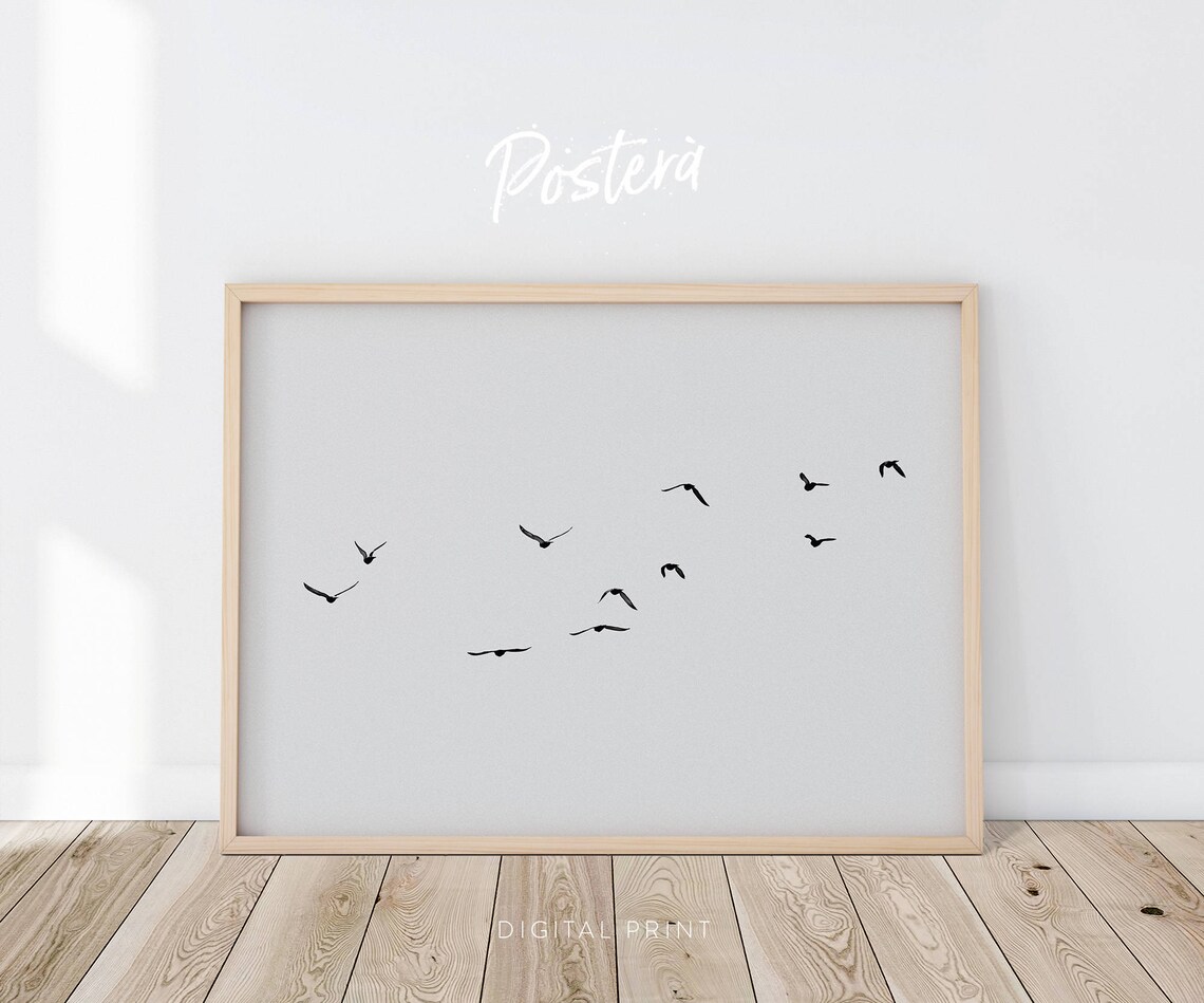 Birds Print Birds Flying Poster Birds Art Birds Wall Decor | Etsy