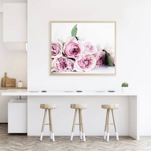 Roses Print Pink Roses Poster Pink Flower Poster Floral - Etsy