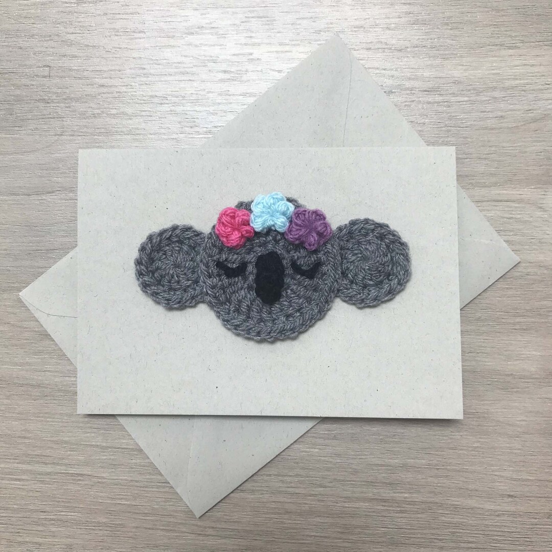 Crochet Koala 100% Recycled Greetings Card A6, Koala Birthday Card ...