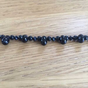 UPCYCLED Black Blob Bead Bracelet - Etsy UK