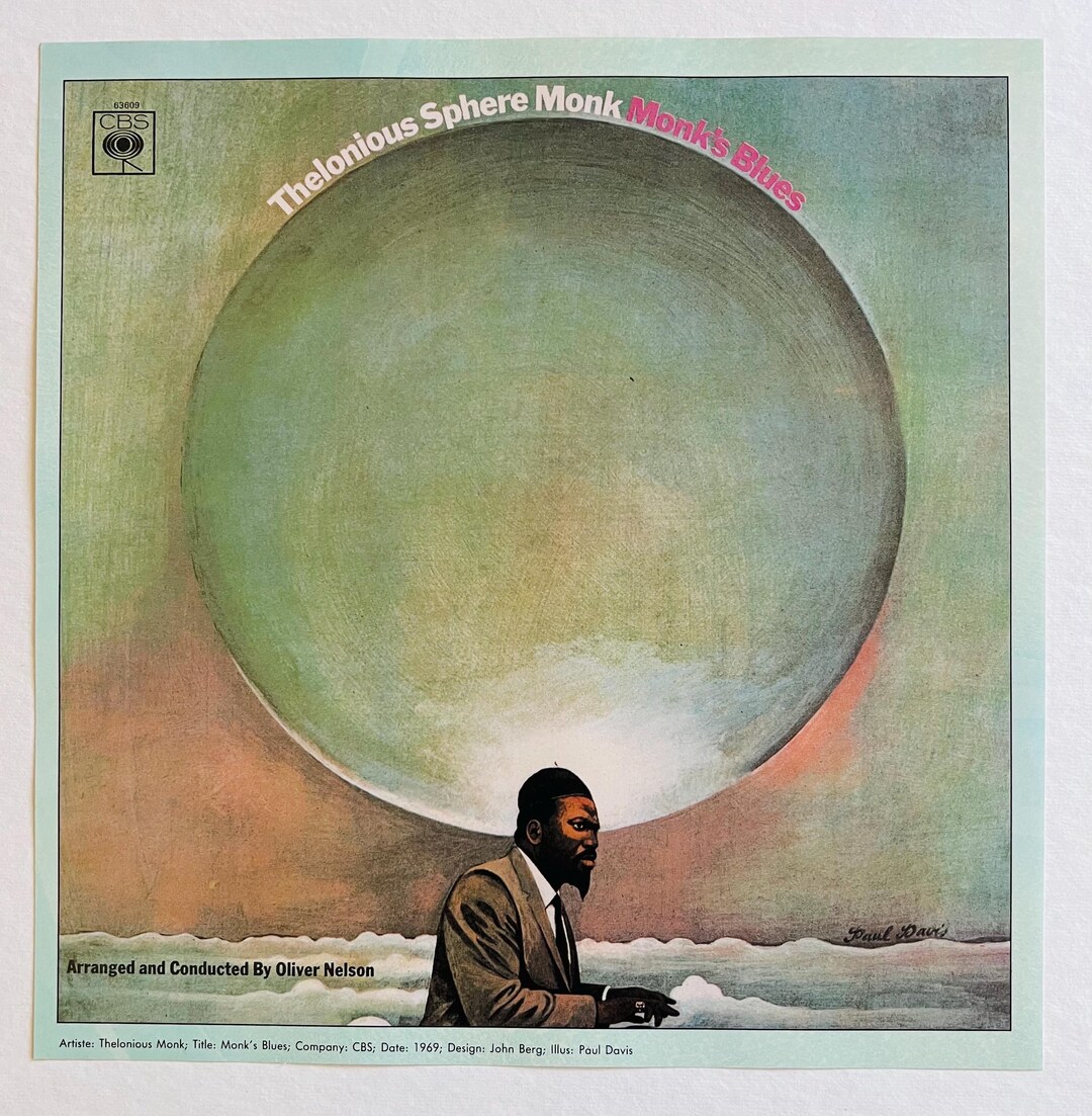 Thelonious Monk - Monk's Blues - Vintage Album Cover Poster - Etsy