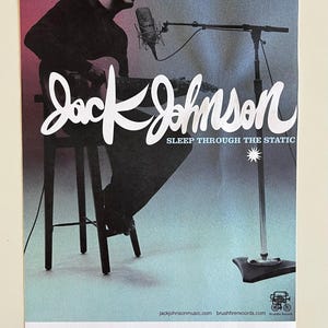 Jack Johnson: Sleep Through the Static Album Poster, 11"x17", 2008 - Etsy
