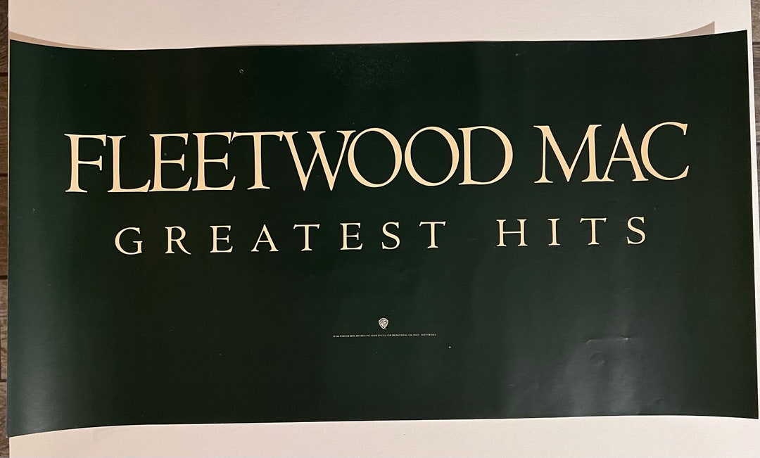 Fleetwood Mac Greatest Hits Album Poster 12”x23” 1988 - Etsy