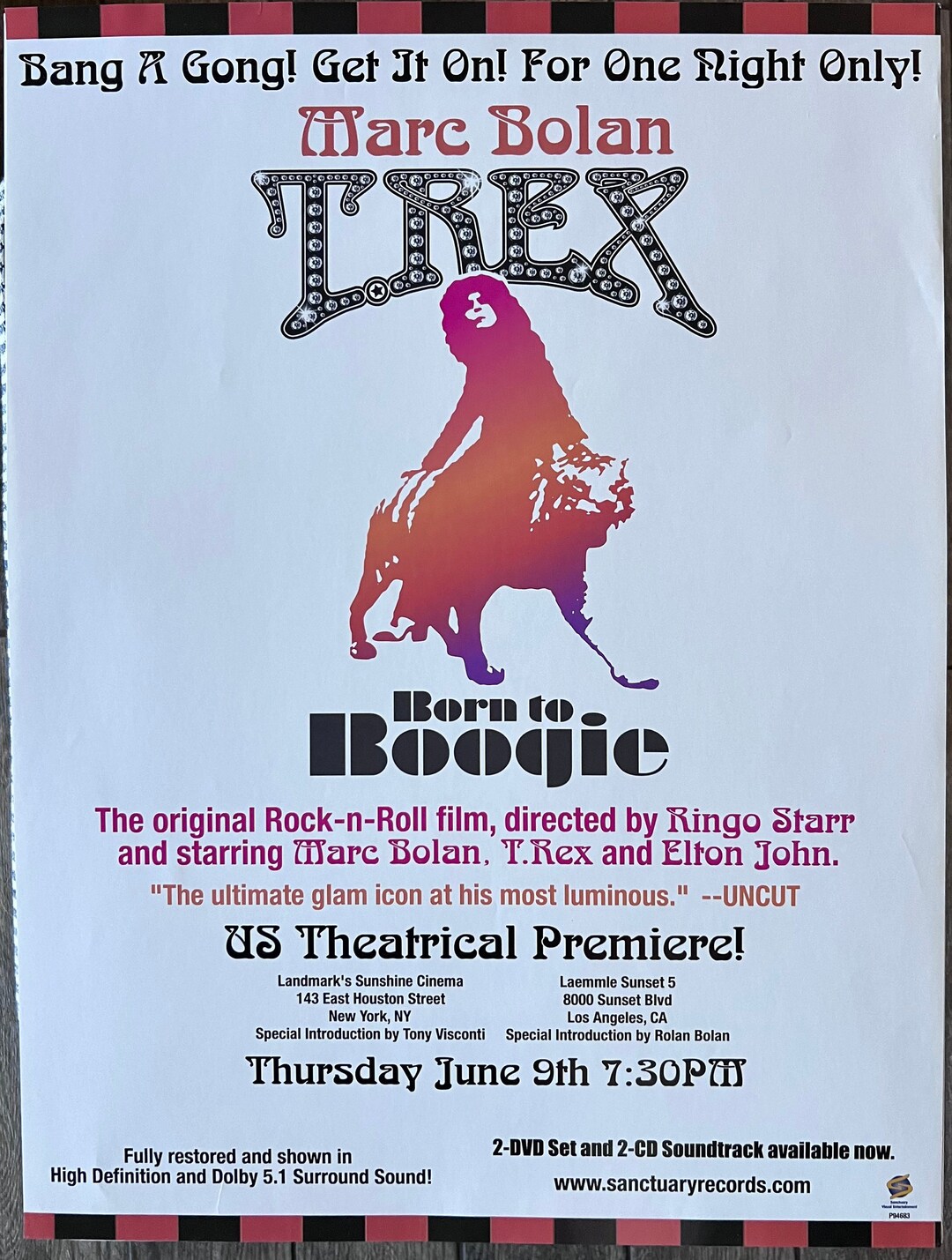 T.rex Born to Boogie Album Poster 18”x24” - Etsy
