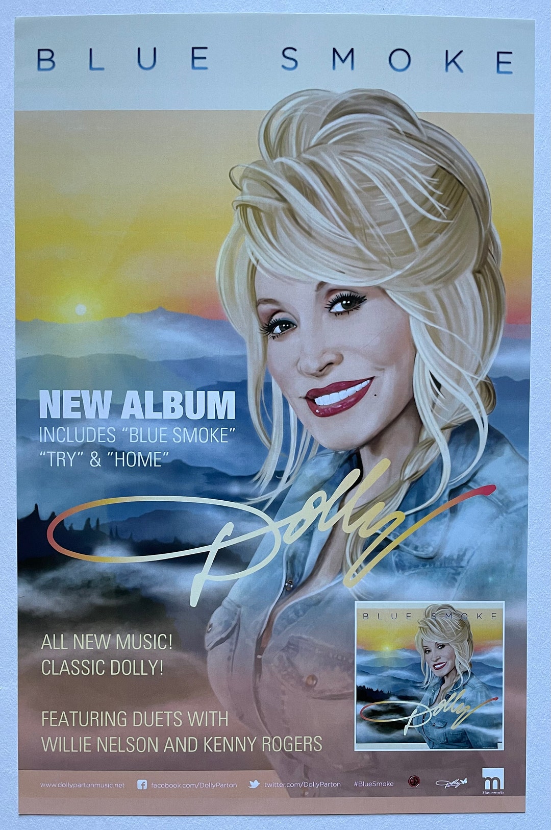 Dolly Parton Blue Smoke 11x17 Poster - Etsy Österreich