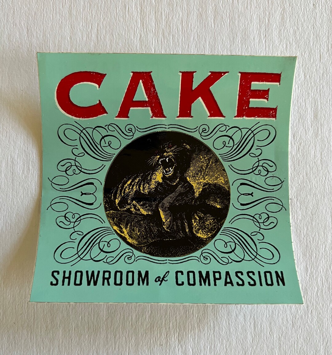 Cake: Showroom of Compassion Album Sticker, 4”x4” 2011 - Etsy