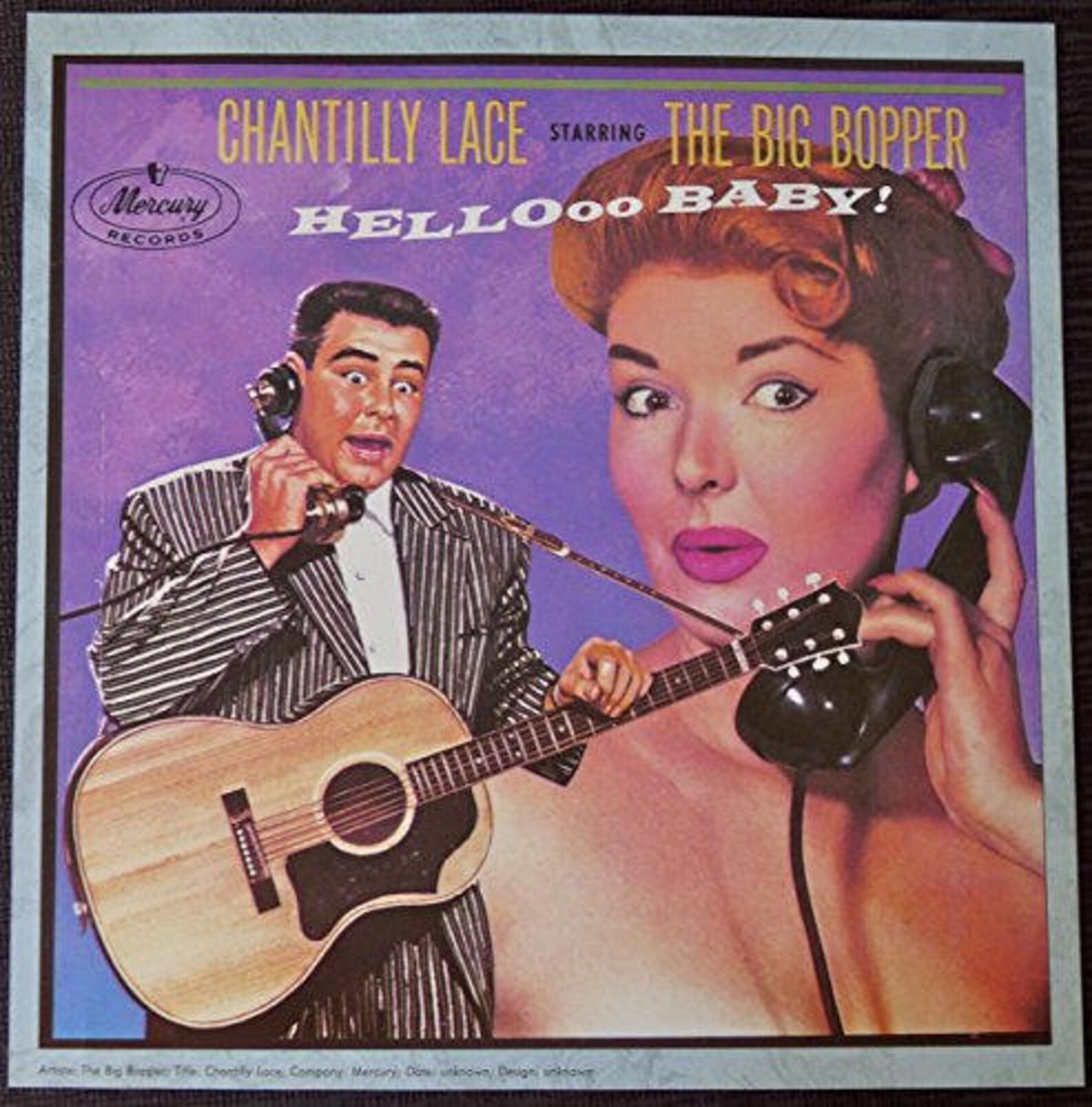 The Big Bopper Chantilly Lace Vintage Album Cover Poster - Etsy