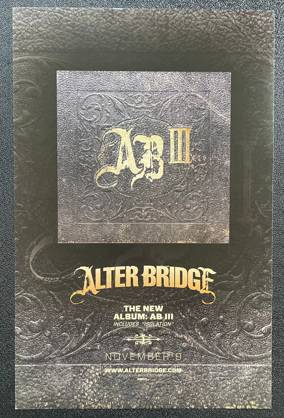 Alter Bridge AB III 11"x17" Poster - Etsy