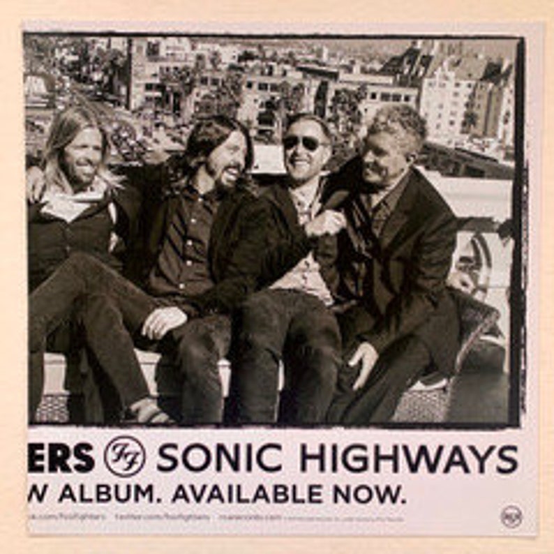 Foo Fighters Sonic Highways 12"x12" Poster Flat - 2014 - Etsy
