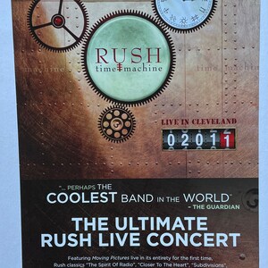 Rush Time Machine 11"x17" Double-sided Album Poster - Etsy