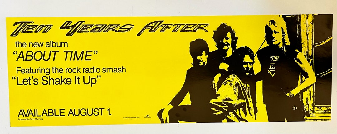 Ten Years After: About Time Album Poster 1989 12"x36" - Etsy UK