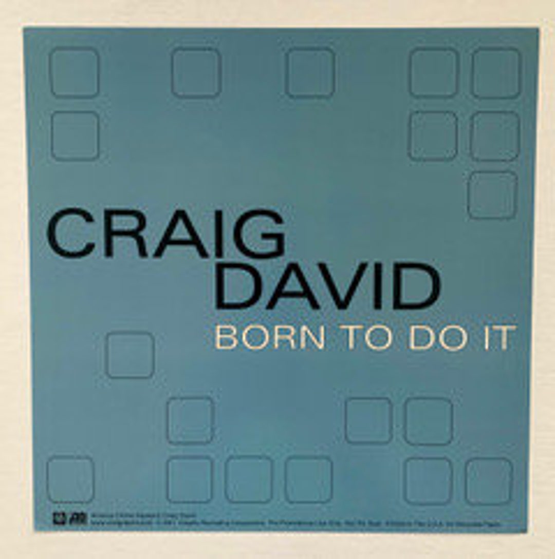Craig David Born to Do It 12"x12" - Etsy
