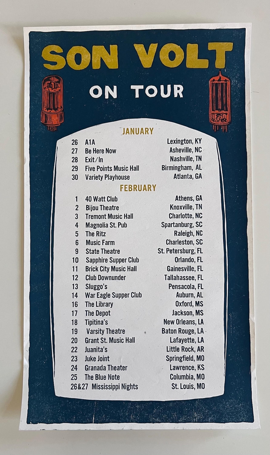 Son Volt Tour Poster, Lithograph, 2006, 13 1/2” X 22 3/4” - Etsy