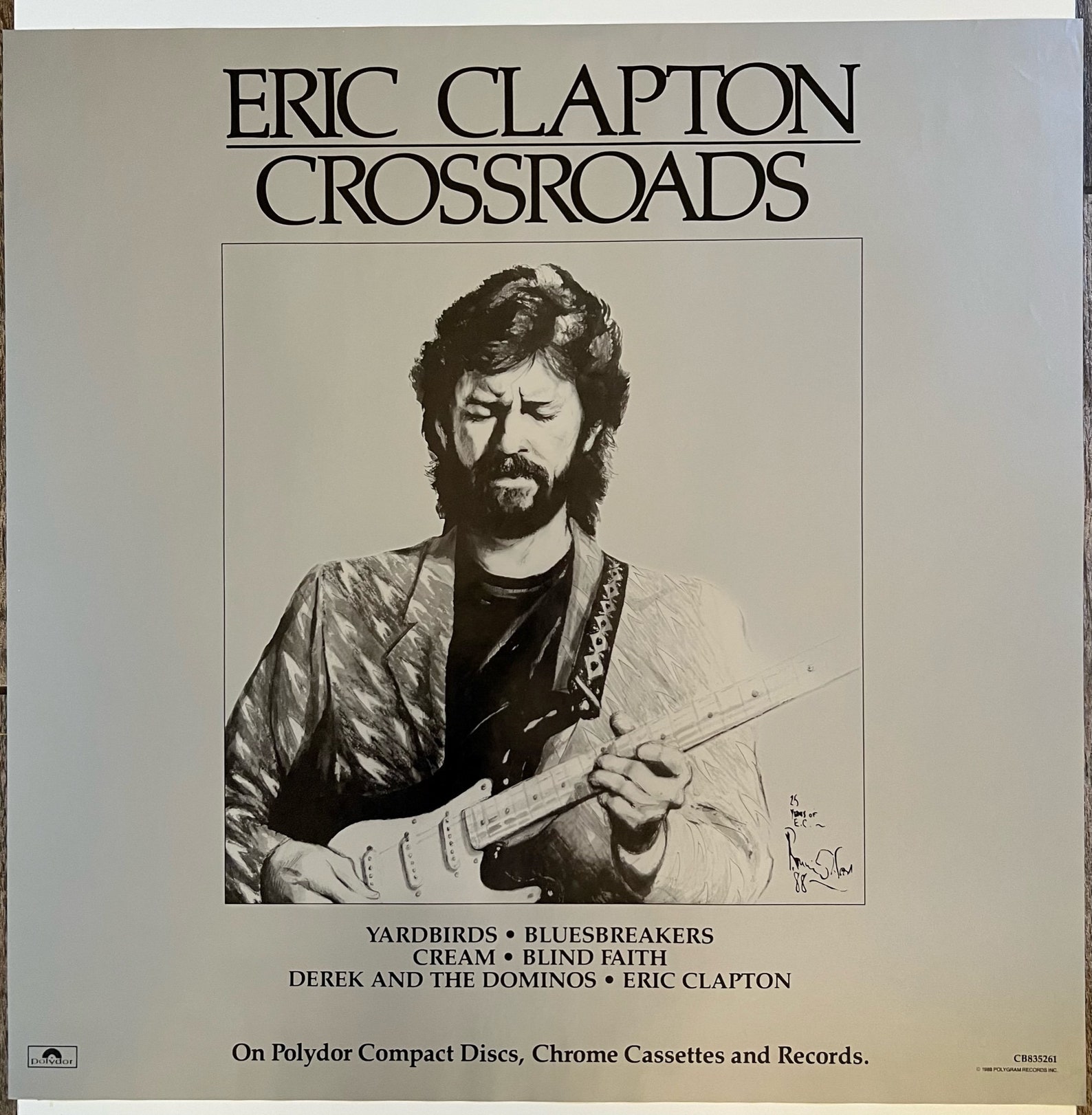 Eric Clapton: Crossroads Album Poster 1988 24x24 - Etsy
