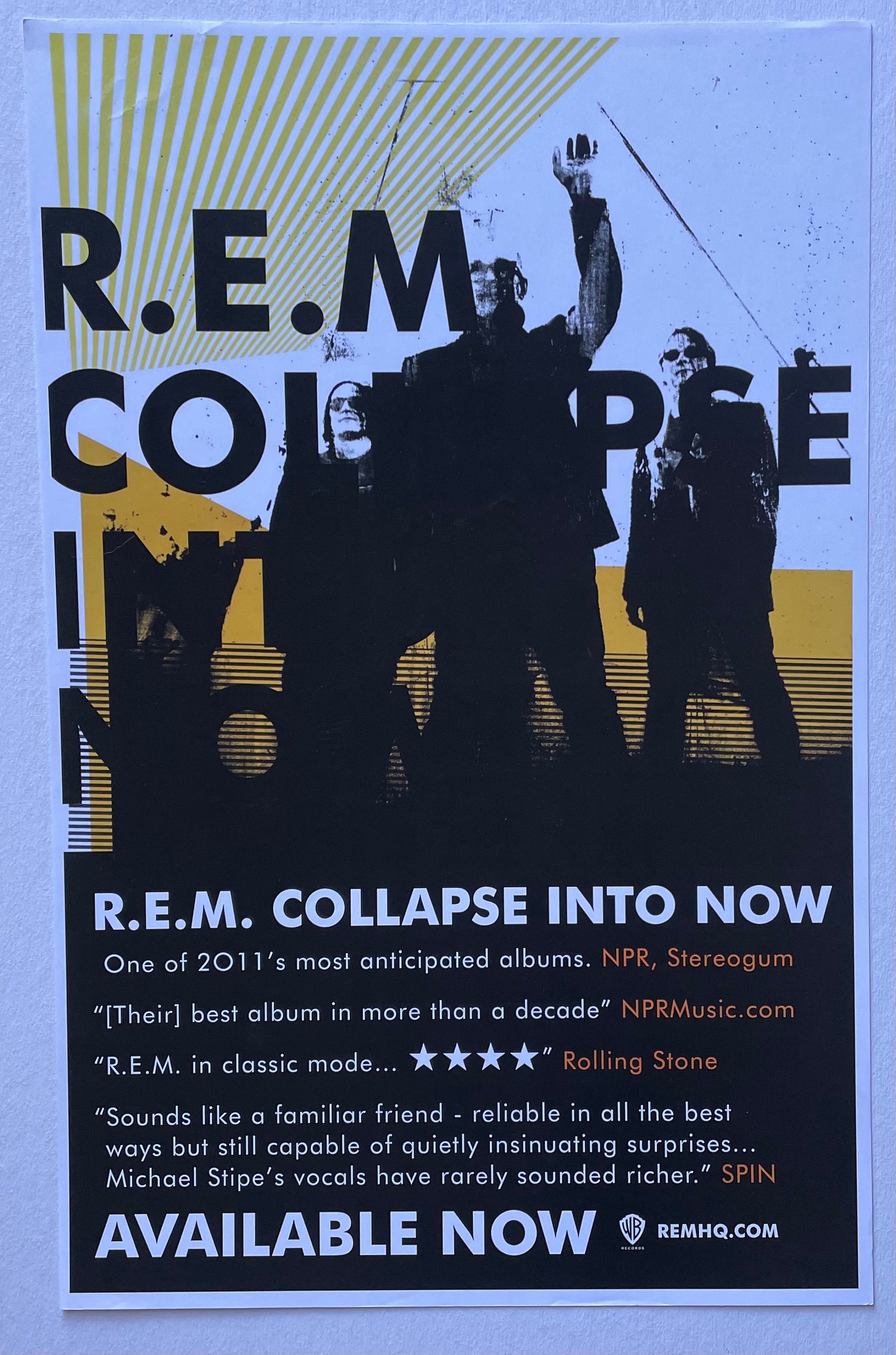 R.E.M. Collapse Into Now 11"x17" Poster - Etsy