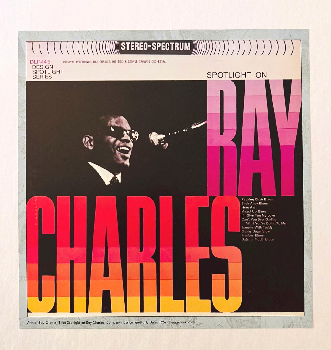 Ray Charles 'spotlight' Vintage Album Cover Poster - Etsy
