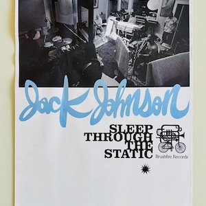 Jack Johnson: Sleep Through the Static Album Poster, 11"x17", 2008 - Etsy