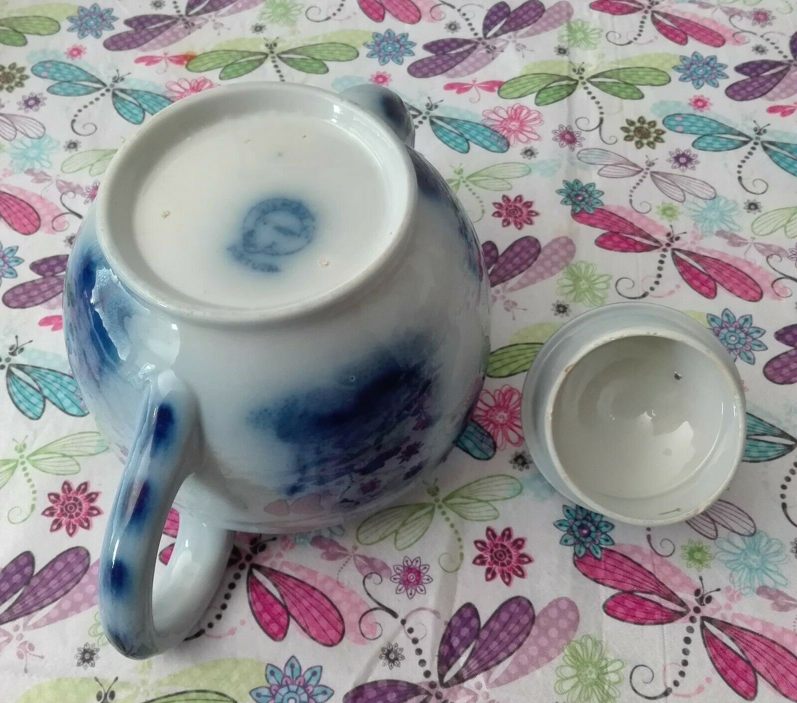 Portuguese Sacavém Pottery Flow Blue Tea Set - Etsy