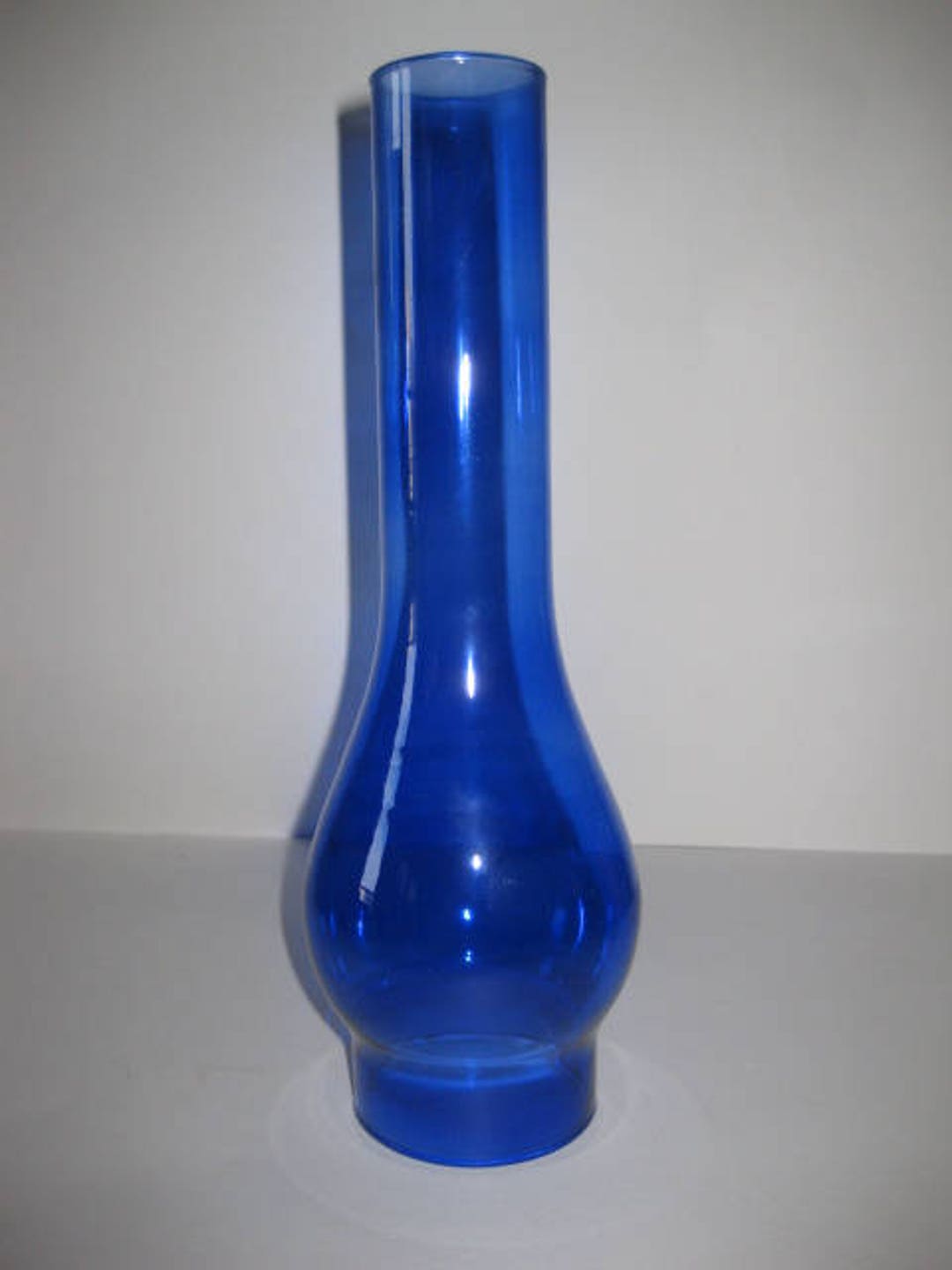 Cobalt Blue Vienna Glass Chimney ( 2 1/2" X 10 3/4 " ) (6.5 Cm X 27 Cm ...