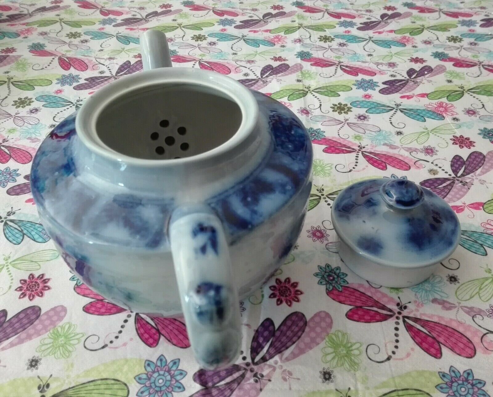Portuguese Sacavém Pottery Flow Blue Tea Set - Etsy