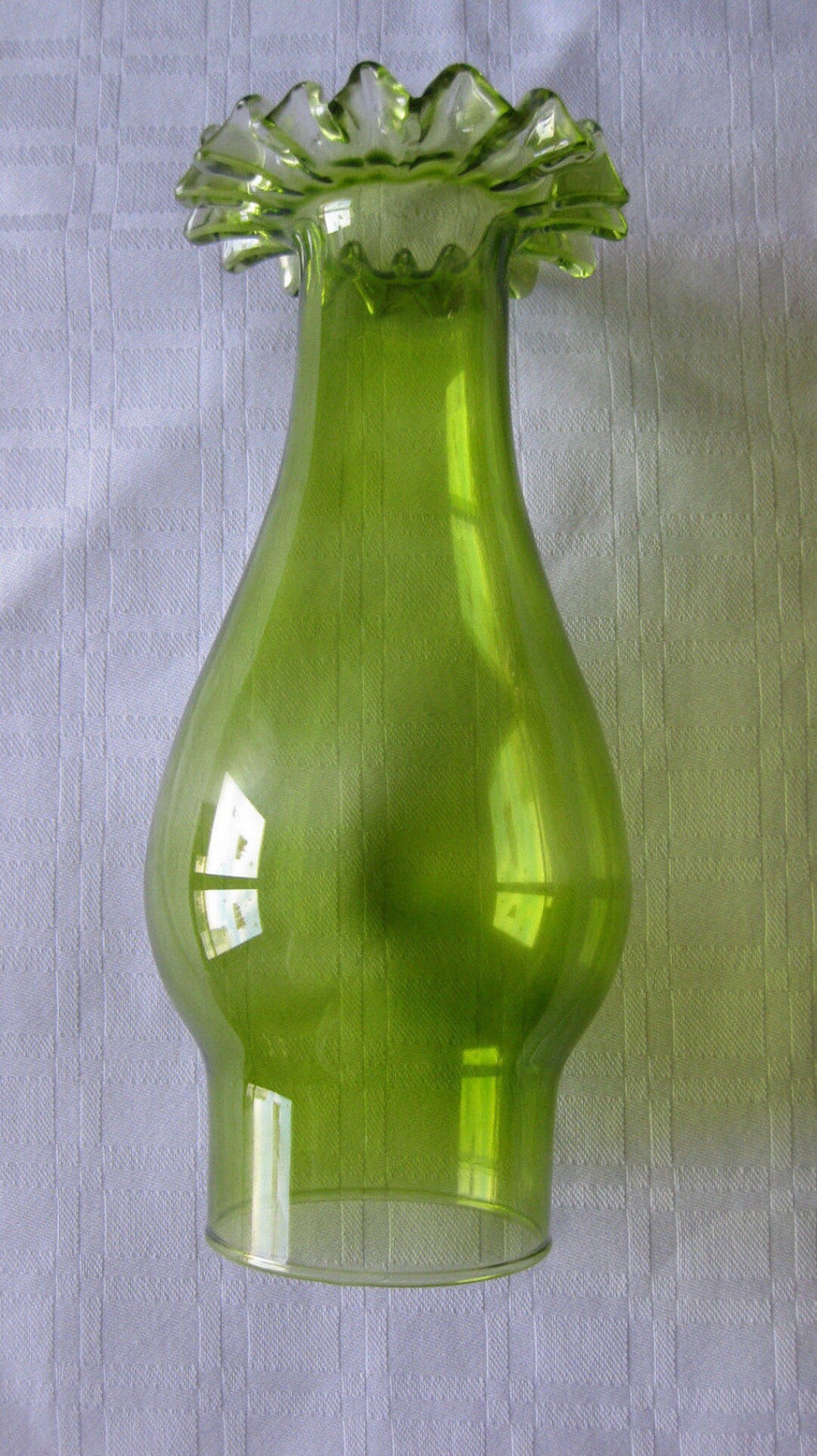 LIME GREEN Glass Frill Top Chimney for Oil Lamps (2 1/2"fitter ) - Etsy