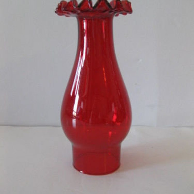 Red Glass Lamp - Etsy