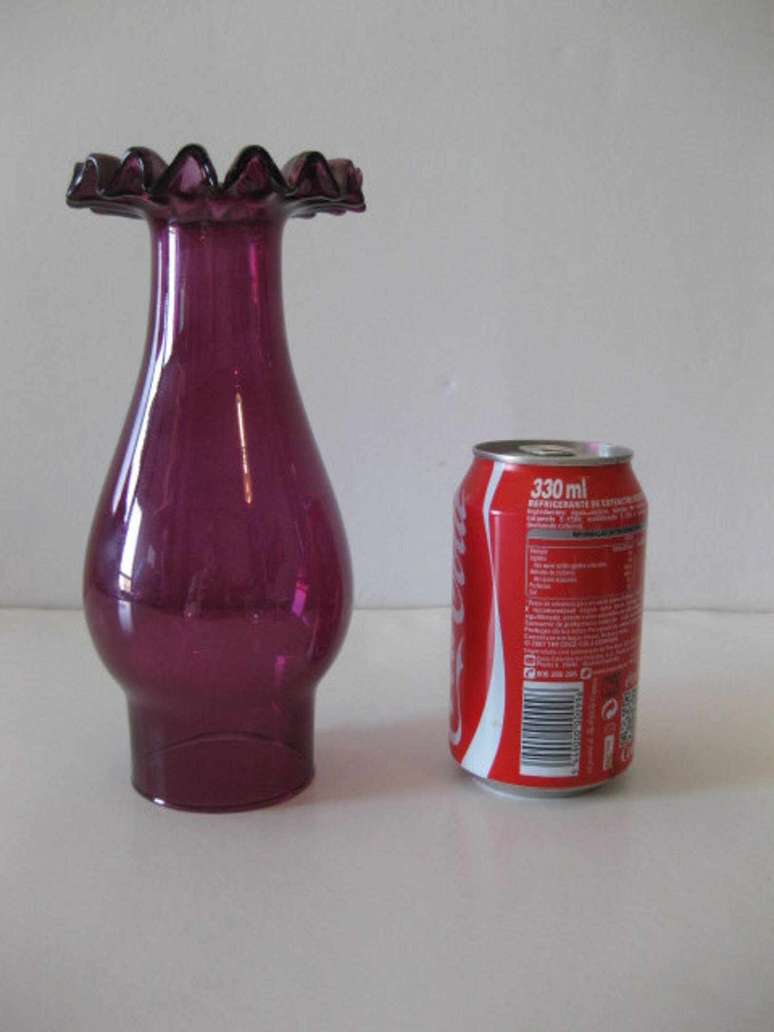 AMETHYST Glass Frilled Top Chimney for Oil / Electric Lamps - Etsy