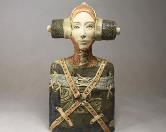 Steampunk , Sculpture Bust , Ceramic Sculpture , Handmade Sculpture ...