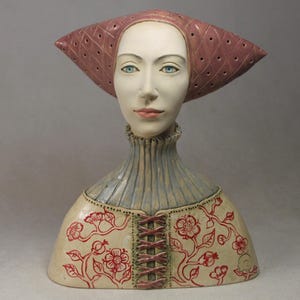 Ceramic Sculpture Bust, Female Sculpture, Unique Ceramic Sculpture ...