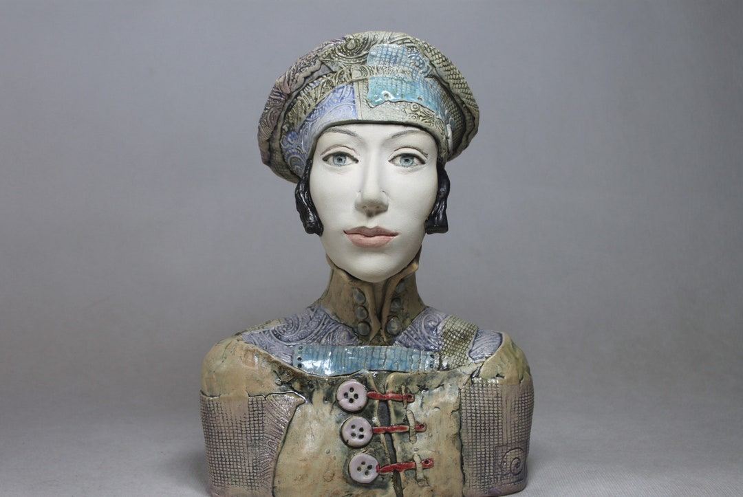 Unique Female Sculpture , Handmade Statue Sculpture , Pottery Art ...