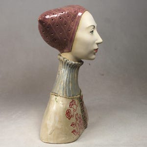 Ceramic Sculpture Bust, Female Sculpture, Unique Ceramic Sculpture ...