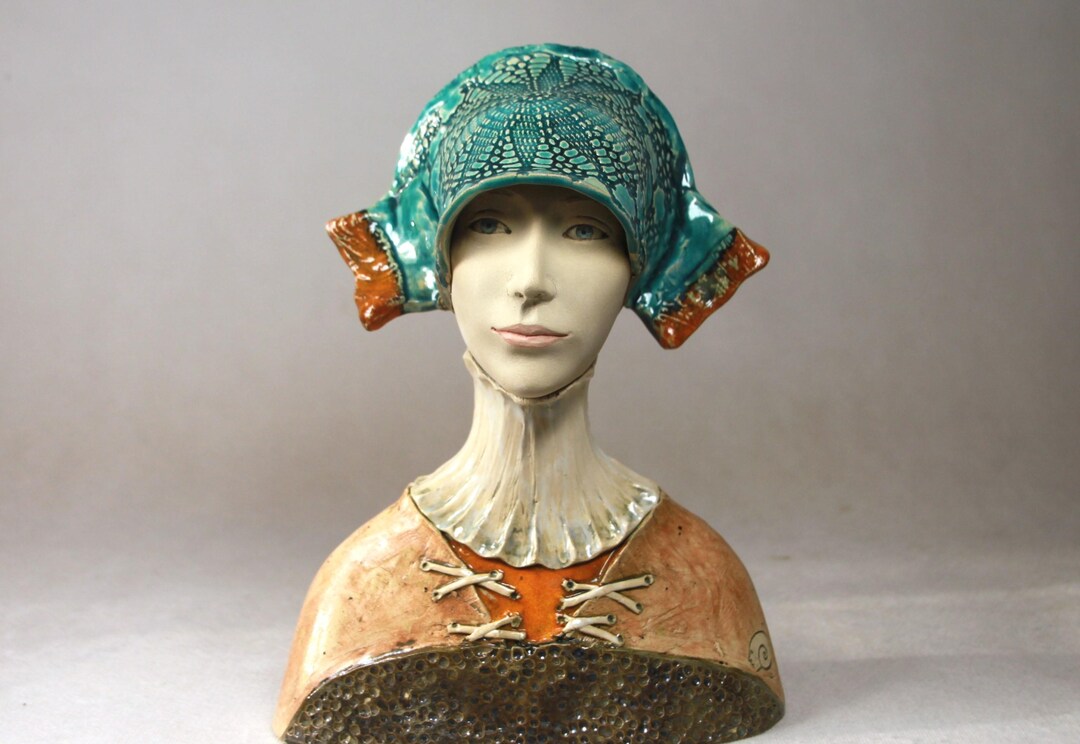 Female Ceramic Sculpture , Handmade Sculpture Bust , Sculpture ...