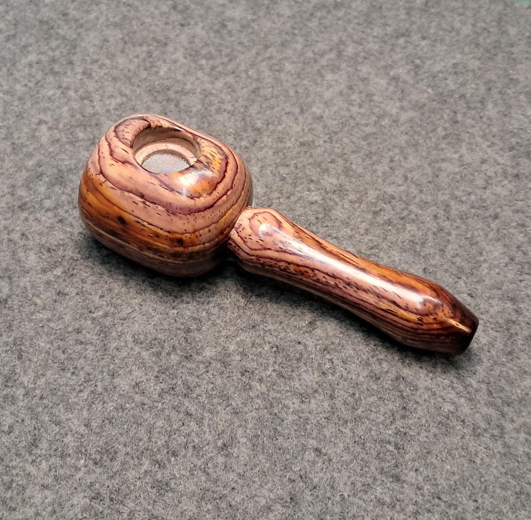 Pipe Cocobolo Wood Smoking Pipe Exotic Wood - Etsy