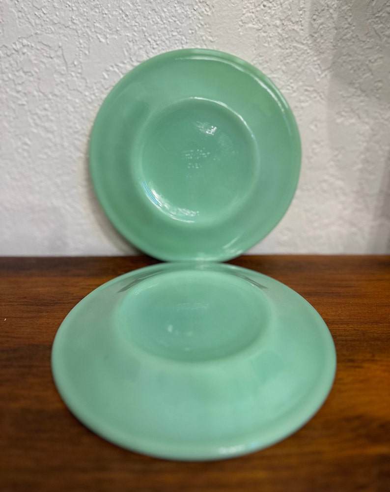 Vintage Fire-king Jadeite Restaurant Ware Salad/ Pie Plates 6 3/4 ...