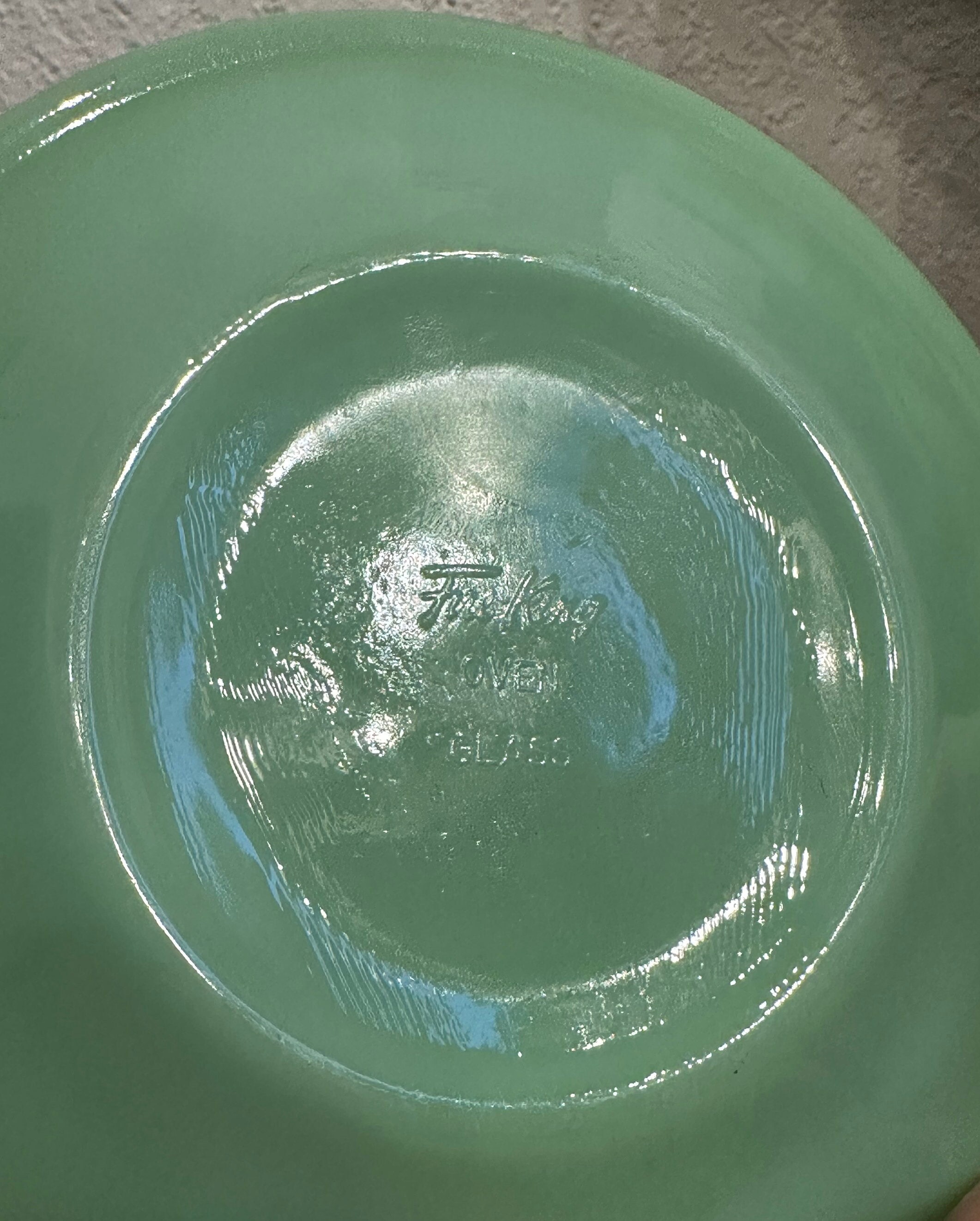 Vintage Fire-king Jadeite Restaurant Ware Salad/ Pie Plates 6 3/4 ...