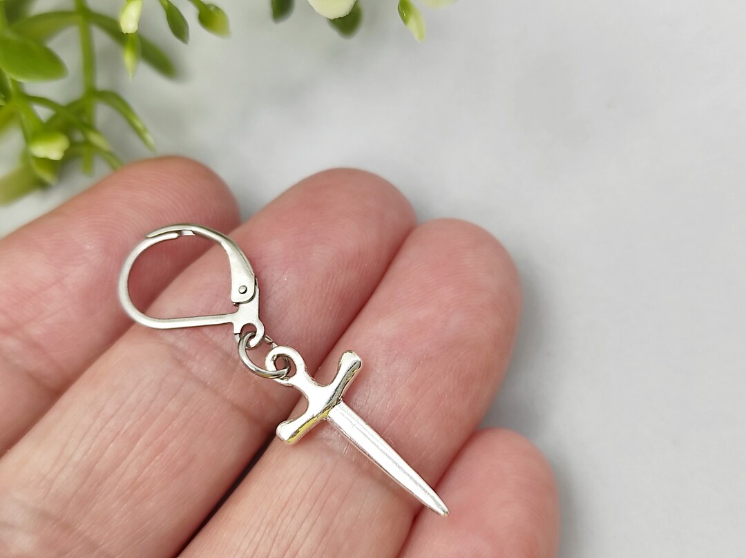 One Weapon Dangle, Dagger Dangle, Sword Earring, Men Accessories ...