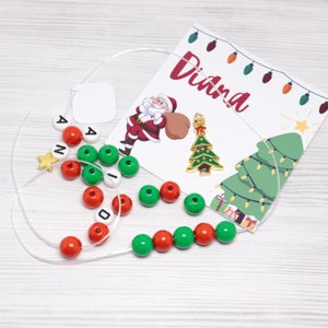 DIY Christmas Name Bracelet Christmas Making Jewelry Craft Kit Stocking ...