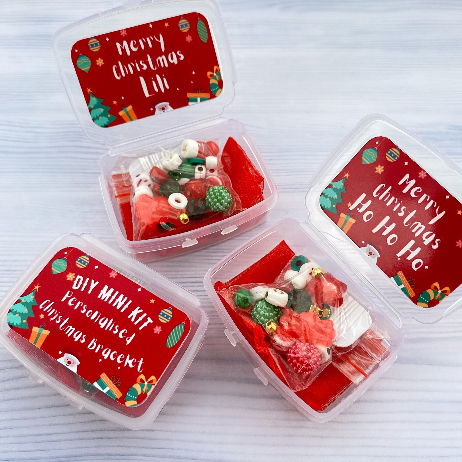 Personalized Christmas Bracelet Making Craft Kit Christmas - Etsy