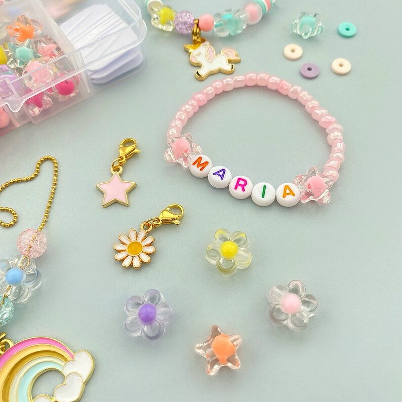 DIY Little Girl Bracelets Making Kit Girl Party Activity Box - Etsy
