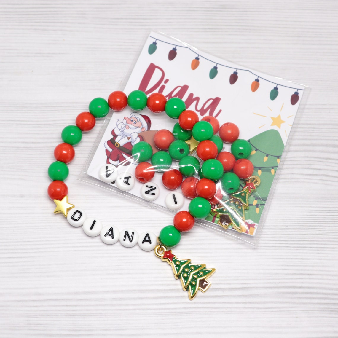 DIY Christmas Name Bracelet Christmas Making Jewelry Craft Kit - Etsy