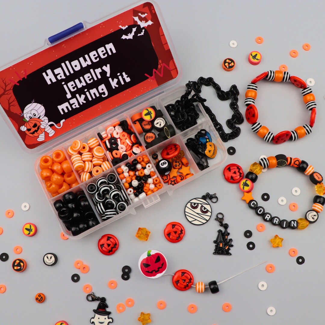 DIY Halloween Jewelry Kit Halloween Party Activity Box Craft for Kids ...