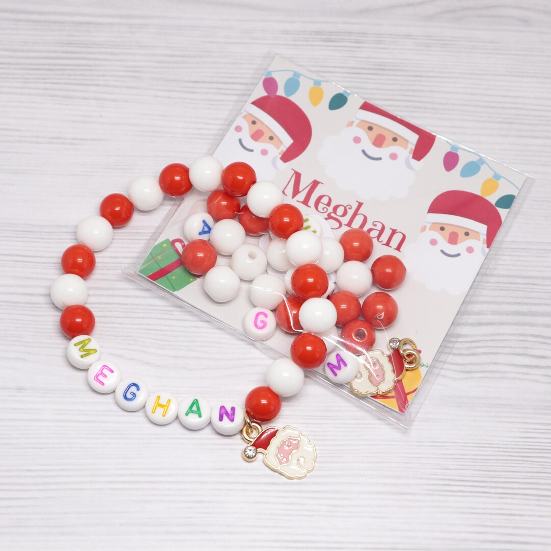 DIY Christmas Santa Bracelet Kids Name Bracelet Christmas Kids Craft ...